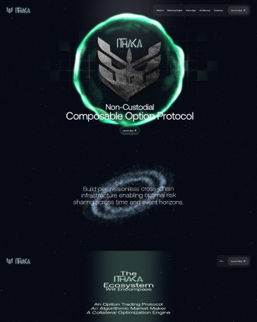 Ithaca Protocol - Web3 Landing Page Examples